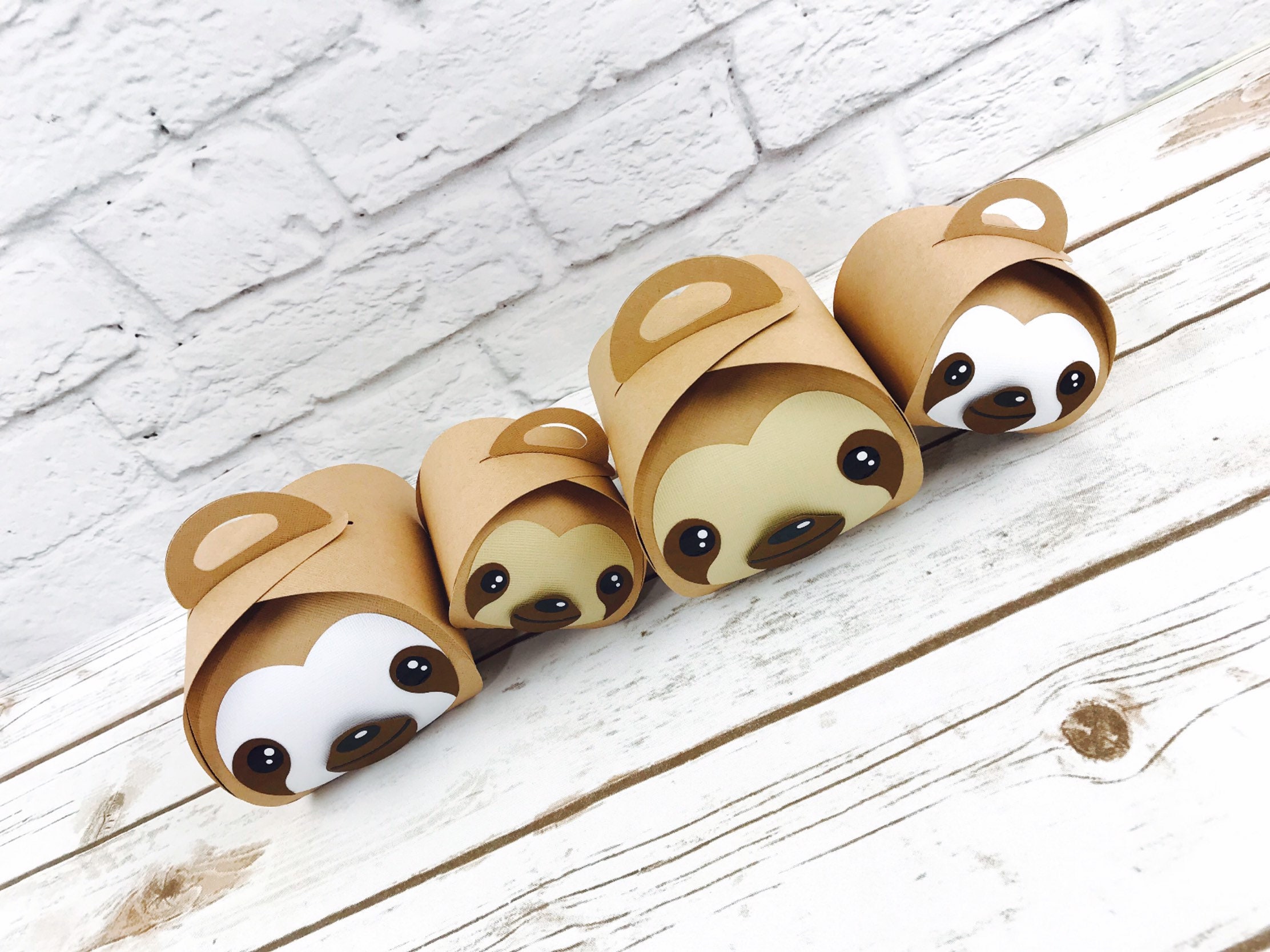 Sloth Party Box/sloth Party Bags/sloth Bunny Thank You - Etsy