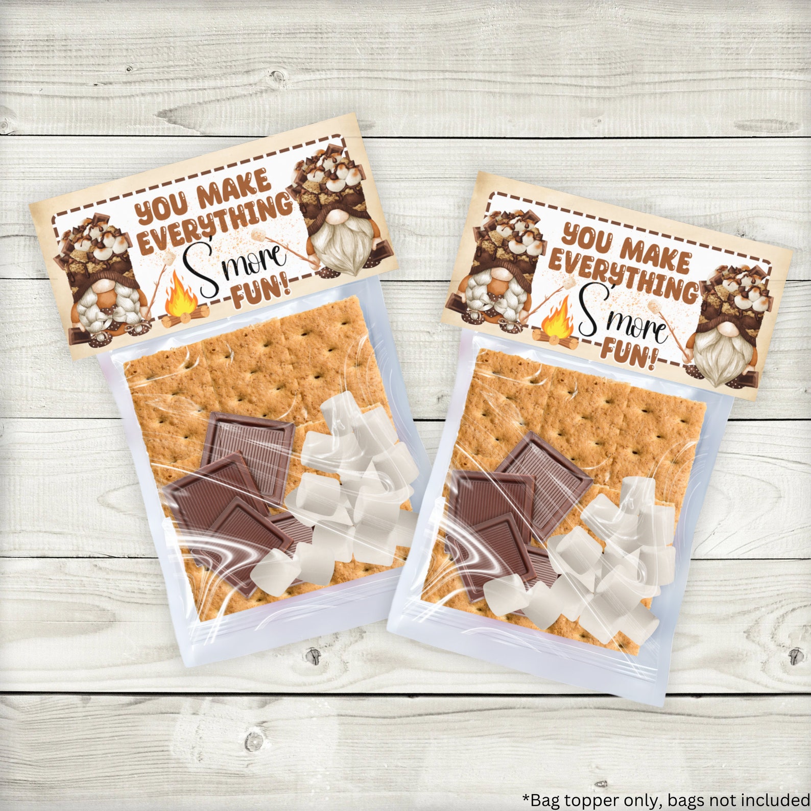 Smores Party Bag Toppers, You Make Everything Smore Fun, 4.15 X 2 ...