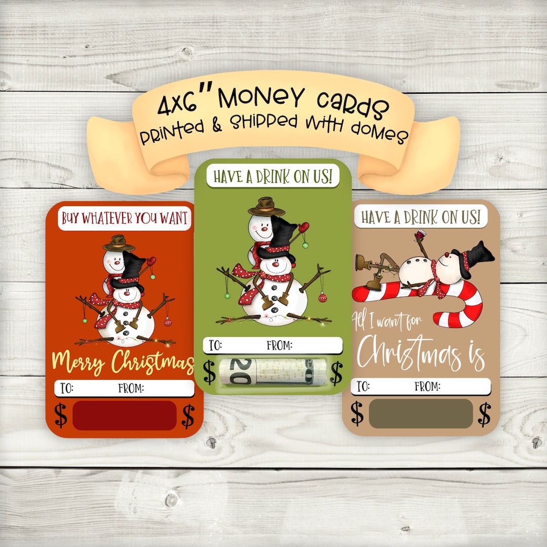 Funny Snowman Christmas Cash Money Holders Edition 2 - Etsy
