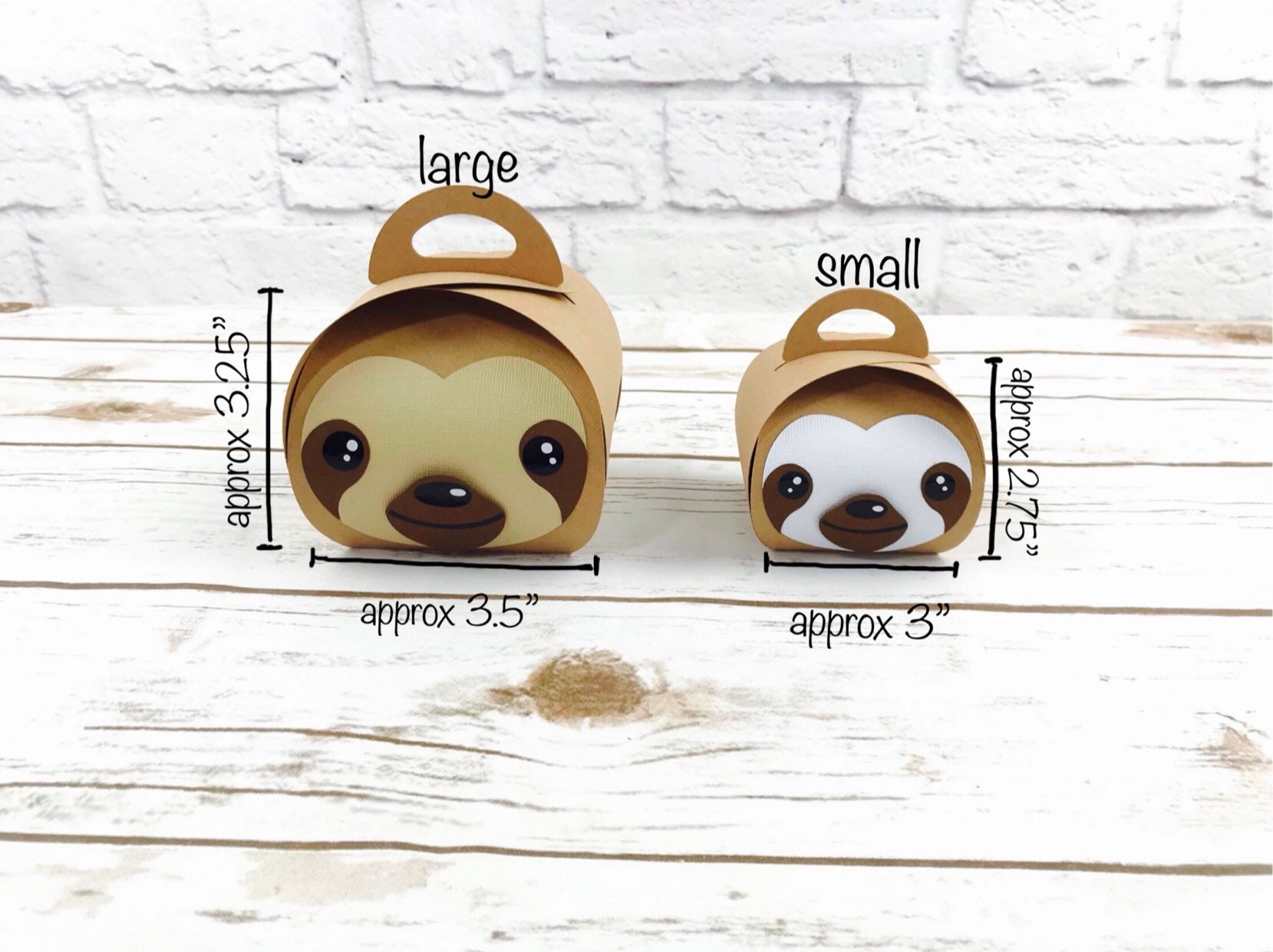 Sloth Party Box/sloth Party Bags/sloth Bunny Thank You - Etsy