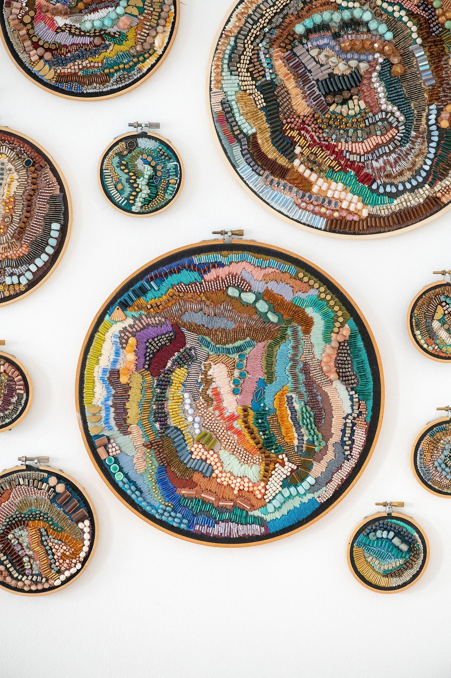 Large Embroidery Art, Modern Embroidery, Embroidery Hoop Art - Etsy