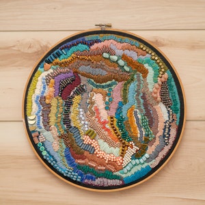 Large Embroidery Art, Modern Embroidery, Embroidery Hoop Art - Etsy