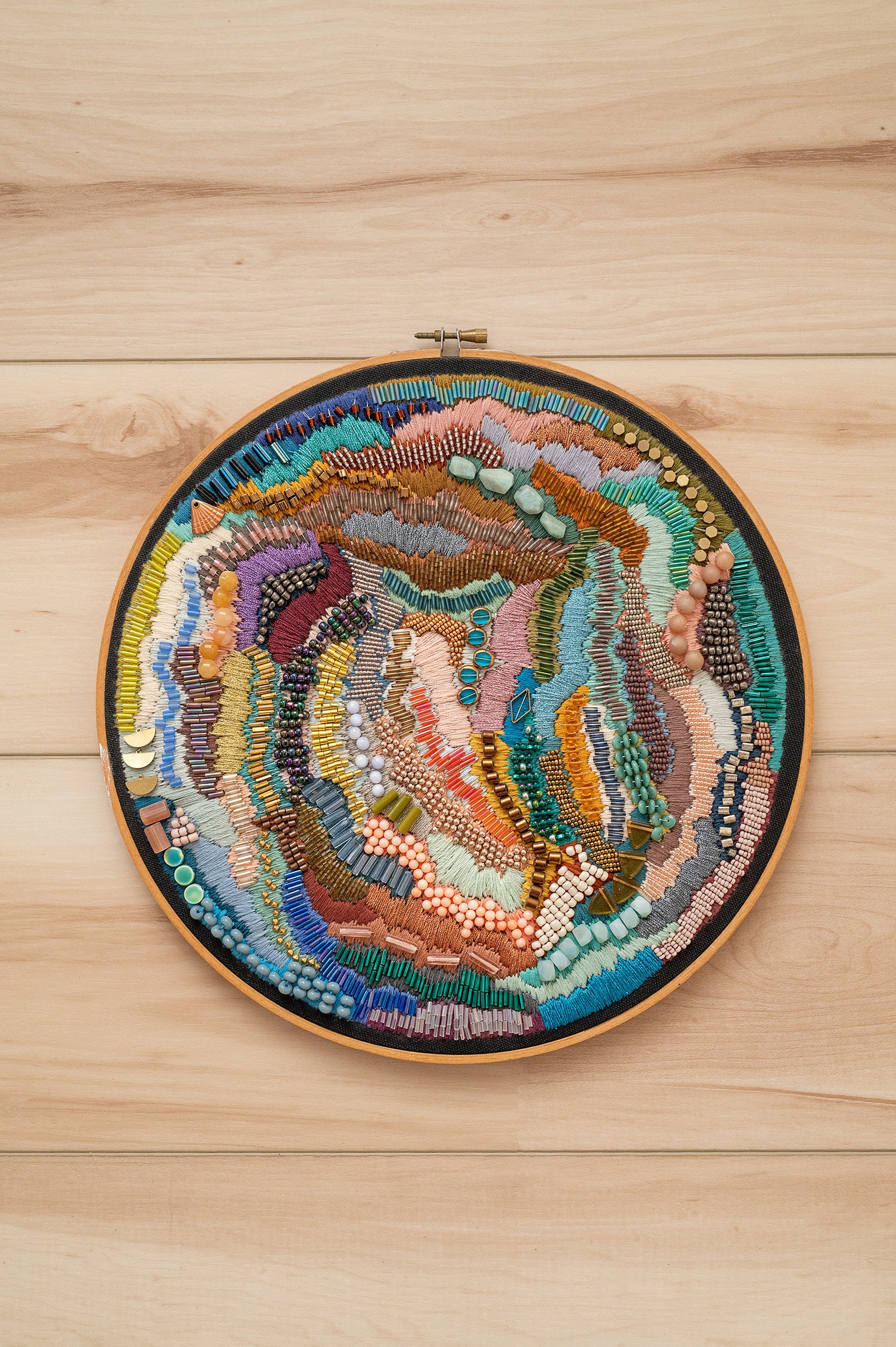 Large Embroidery Art, Modern Embroidery, Embroidery Hoop Art - Etsy
