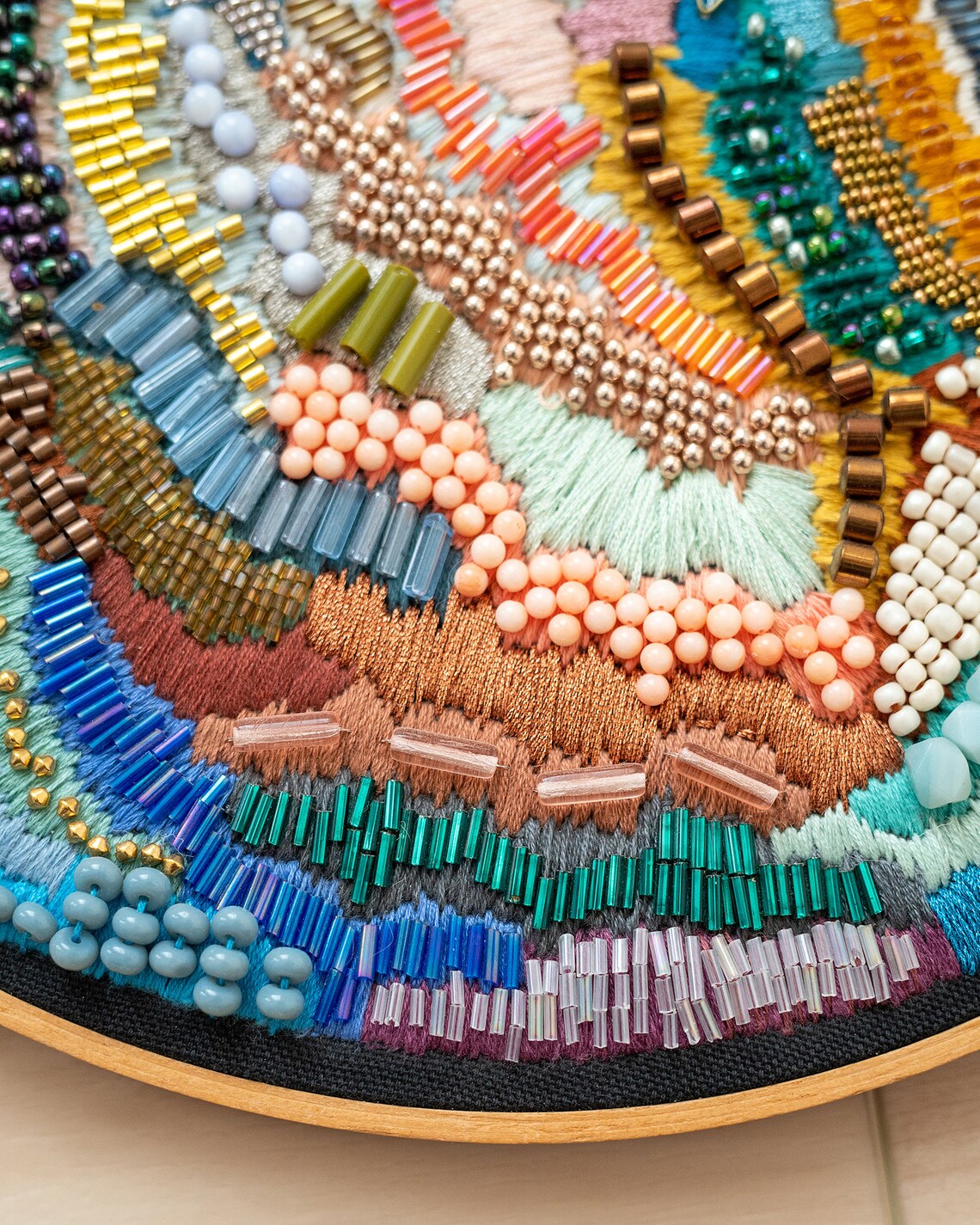 Large Embroidery Art, Modern Embroidery, Embroidery Hoop Art - Etsy