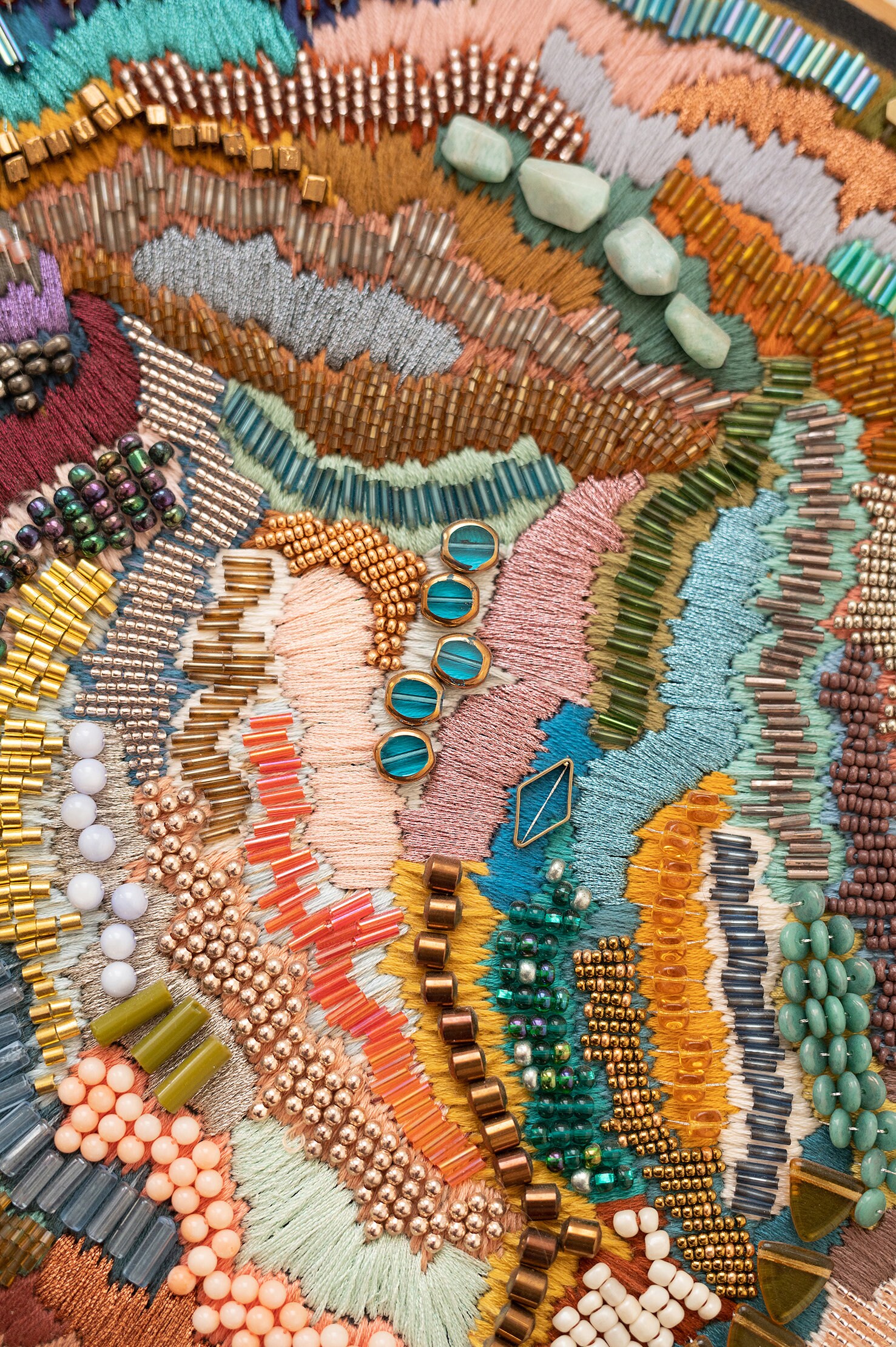 Large Embroidery Art, Modern Embroidery, Embroidery Hoop Art - Etsy