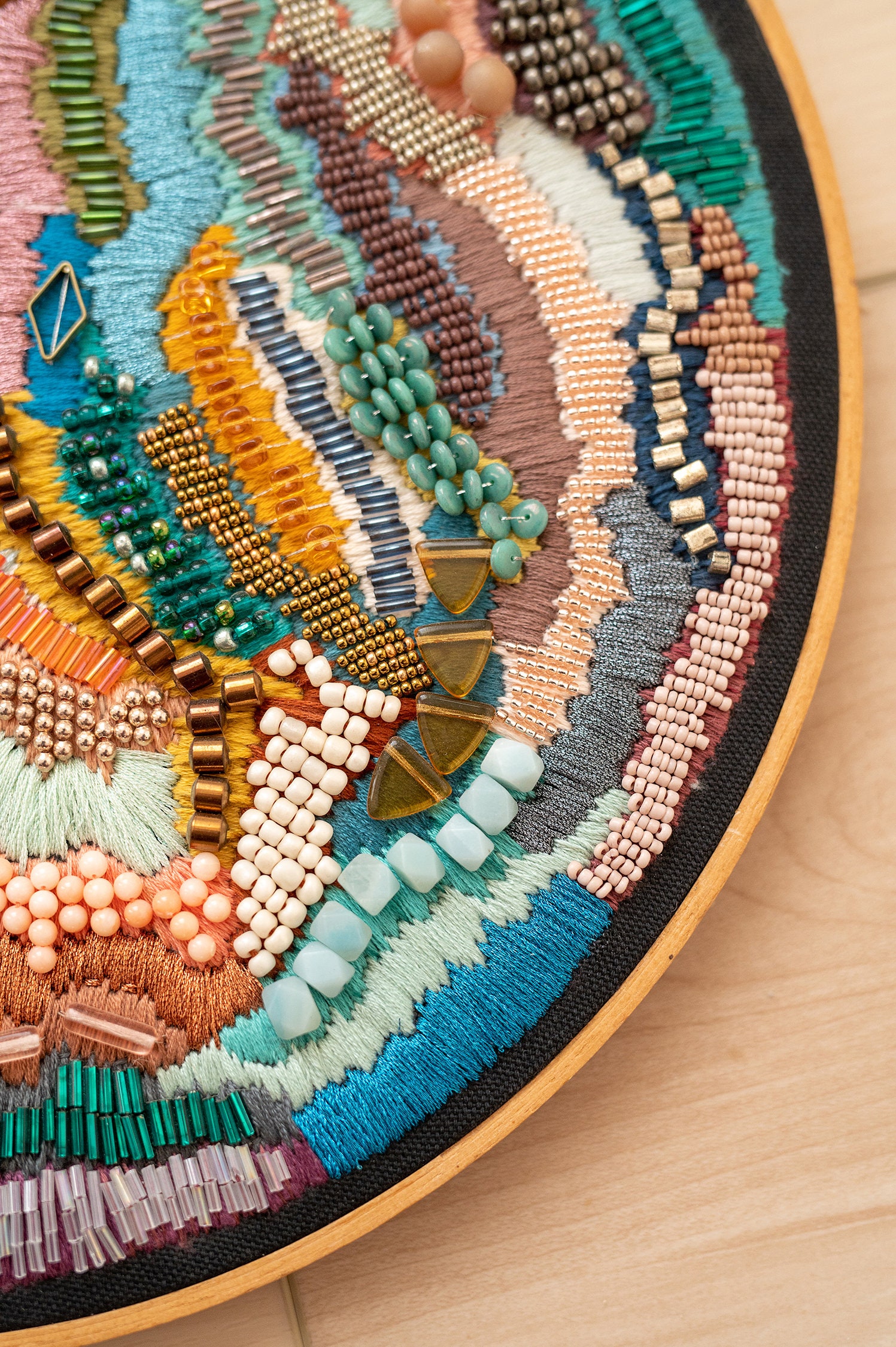 Large Embroidery Art, Modern Embroidery, Embroidery Hoop Art - Etsy