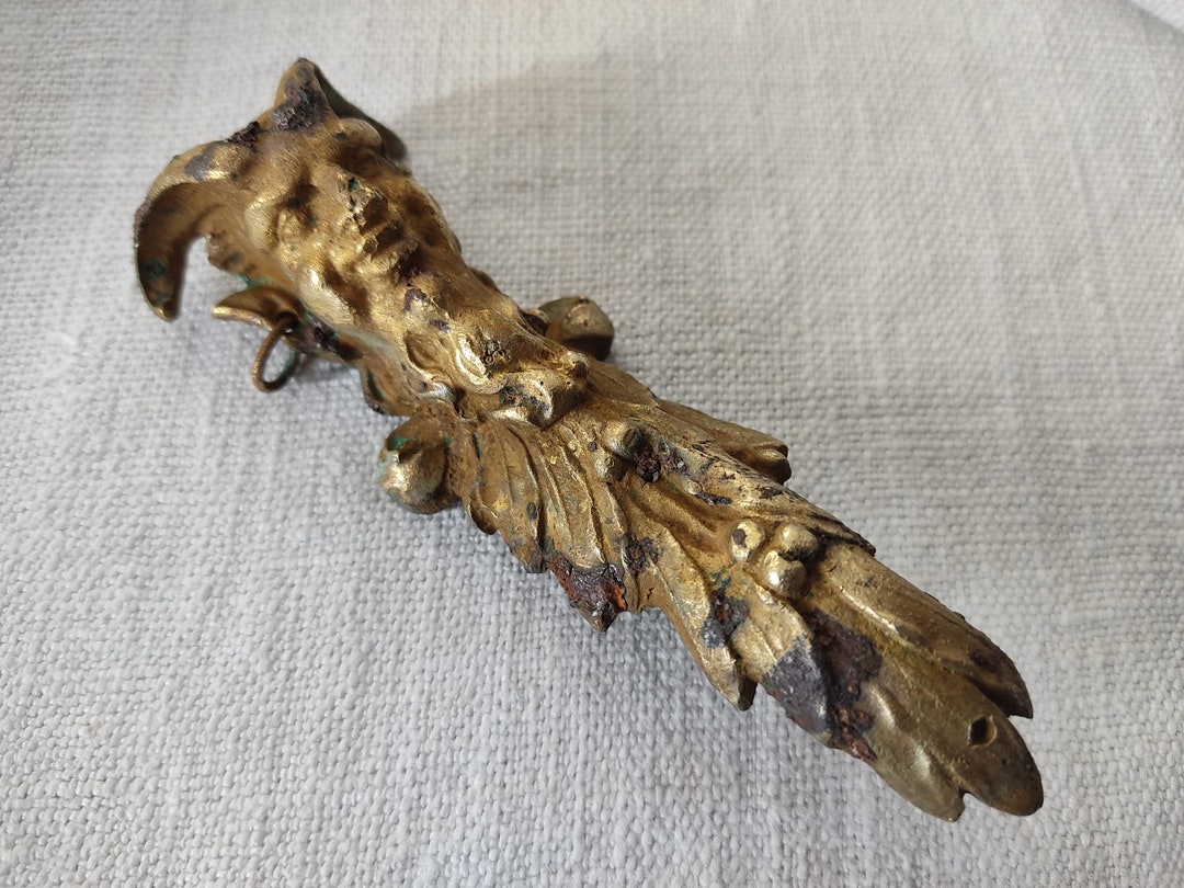 ANTIQUE Metal Ornament SATYR Fragment Strong Patina - Etsy