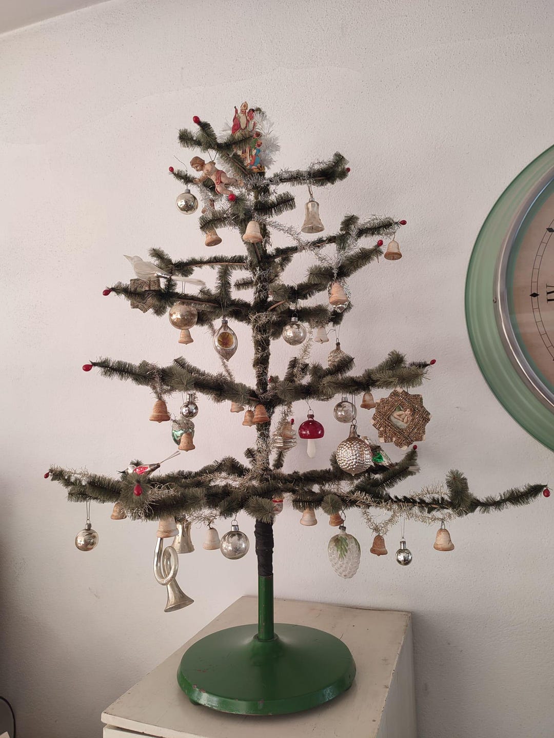 Vintage Christmas Tree, Decorated Christmas Tree, Antique Christmas ...