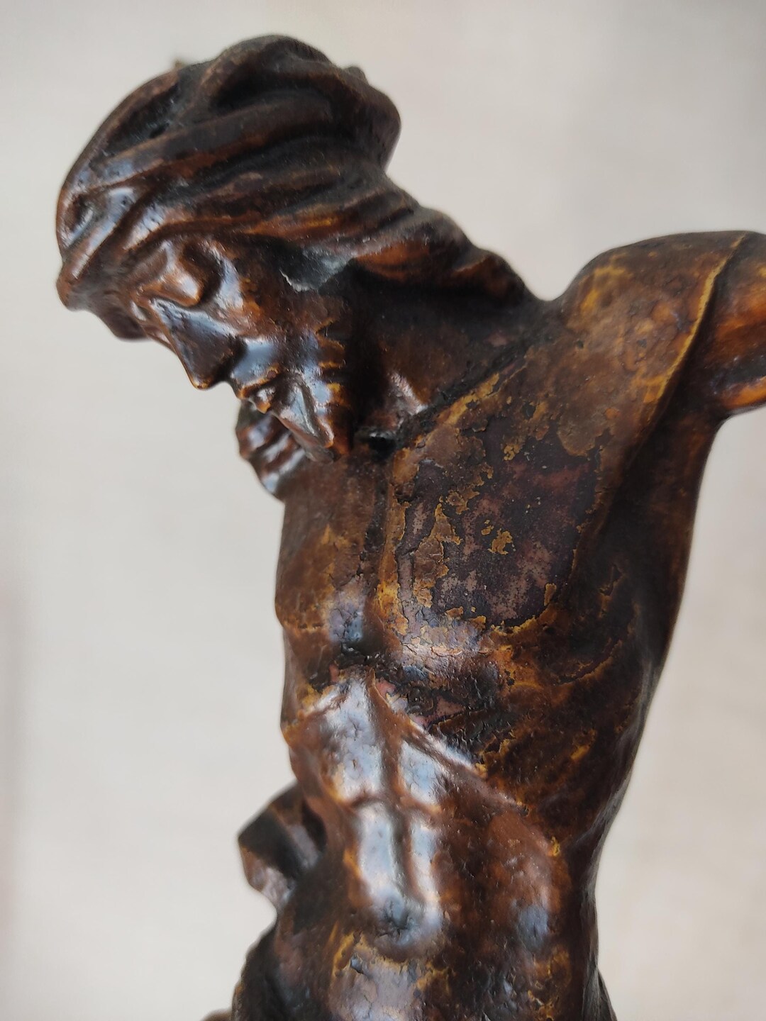 Antique Jesus Christ Cross Figure 34 Cm Holy Figure Sculpture Sacred ...
