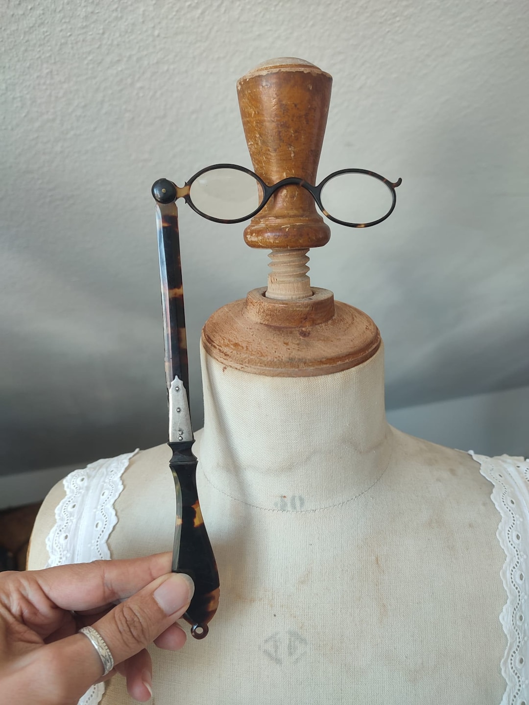 Antique Longion Lorgnon Lorgnette to Fold Around 1900 Horn ...