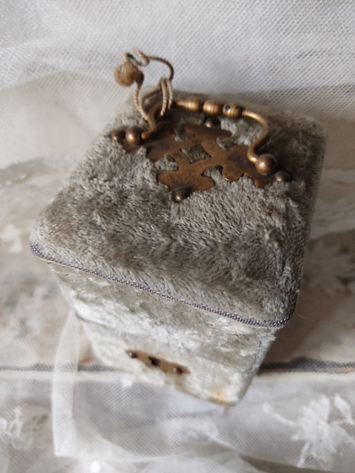 ANTIQUE Vintage Velvet Box for Perfume Bottle Perfumer Rimmel London ...