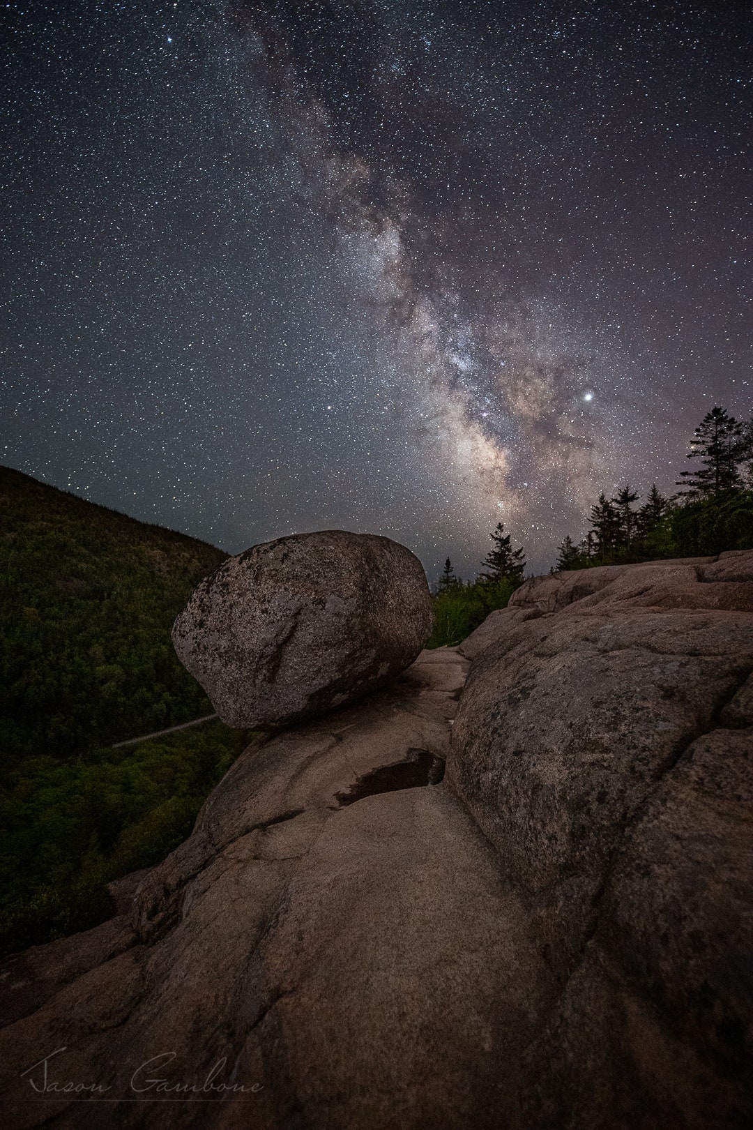 Acadia National Park Milky Way Print: Bubble Rock Overlook - Etsy