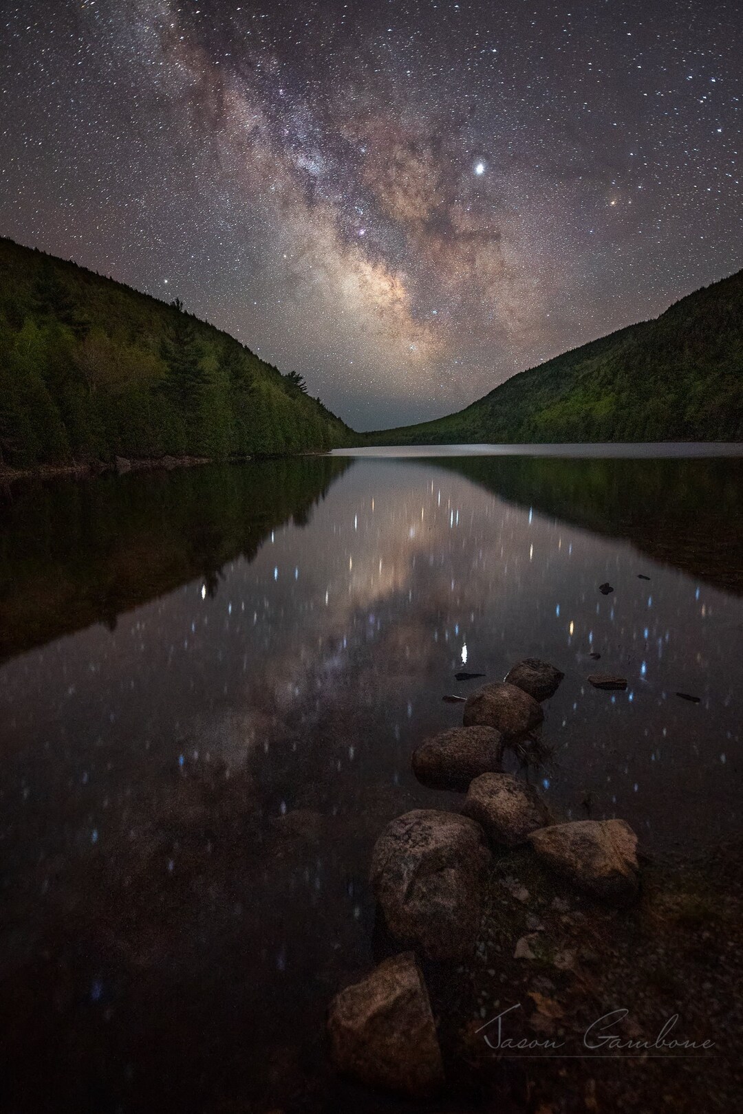 Eagle Lake Milky Way | Acadia National Park Print, Acadia Poster ...