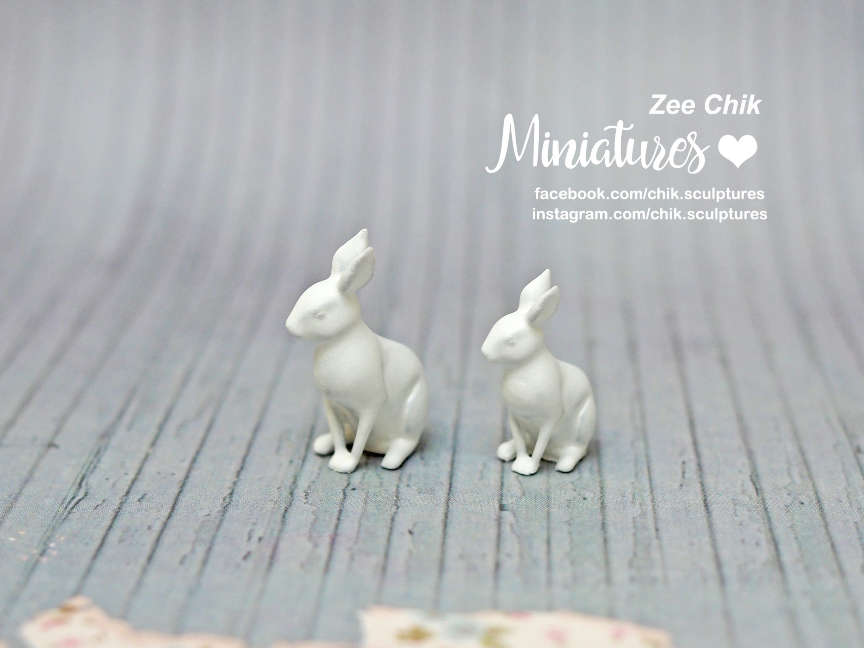 Miniature Elegant Bunny Rabbits Scale 1:12 Doll House Decorations - Etsy