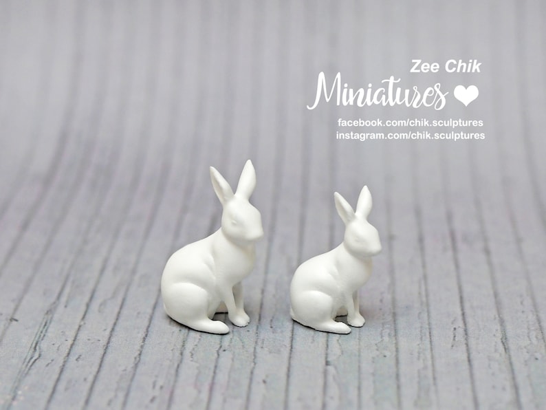 Miniature Elegant Bunny Rabbits Scale 1:12 Doll House - Etsy