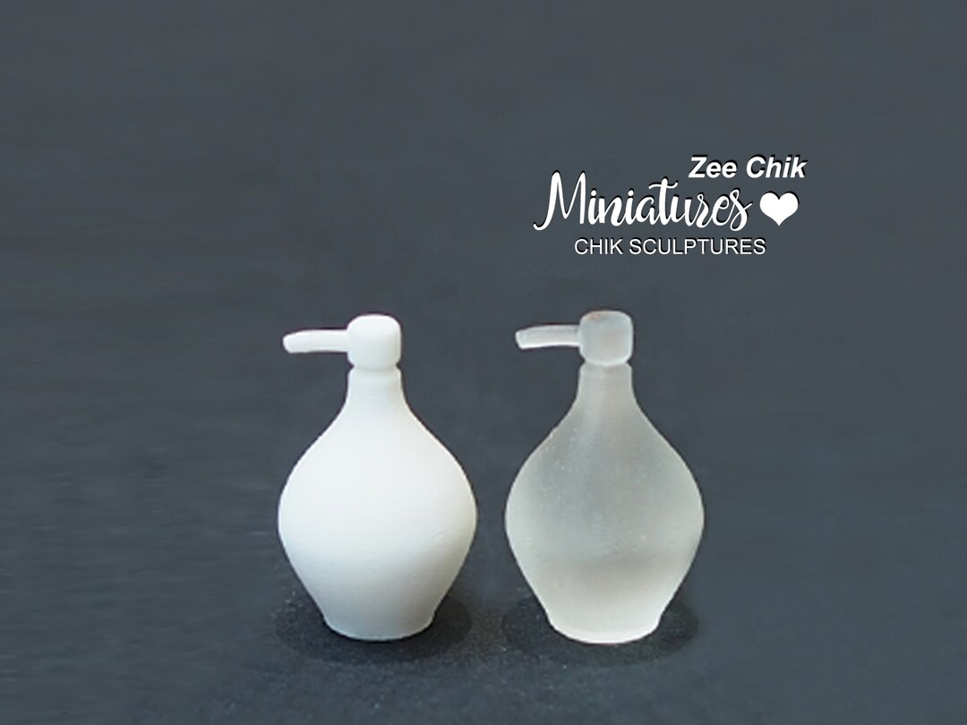 Miniature Tear Drop Pump Bottle Scale 1:12 Doll House Decorations ...