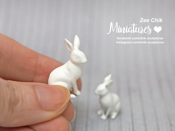 Miniature Elegant Bunny Rabbits Scale 1:12 Doll House - Etsy