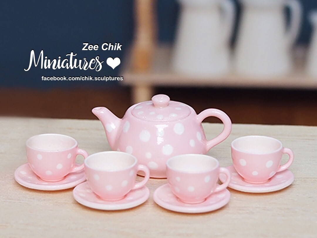 Théière Miniature Tasse Et Soucoupe Ensemble échelle 112 Accessoires De Décoration De Maison
