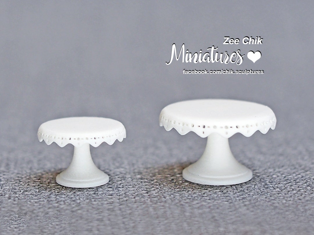 Miniature Cake Stand ( Lace Style ) Scale 1:12 Doll House Decorations ...