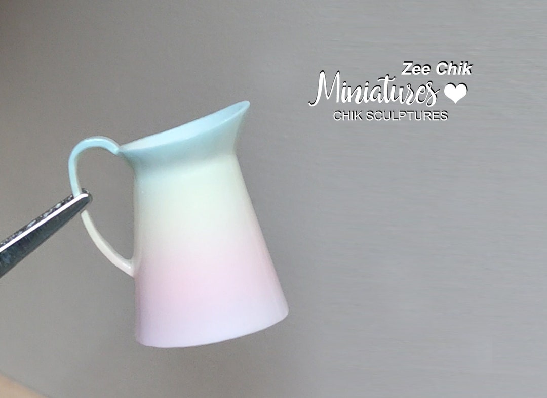 Miniature Mulit Colour Water Pitcher Jug Scale 1:12 Doll House ...