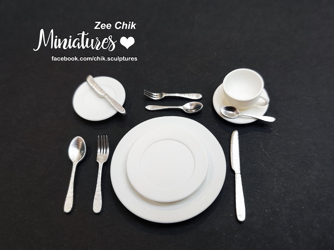 Miniature Cutlery Set Scale 1:12 Dollhouse Decorations Accessories - Etsy