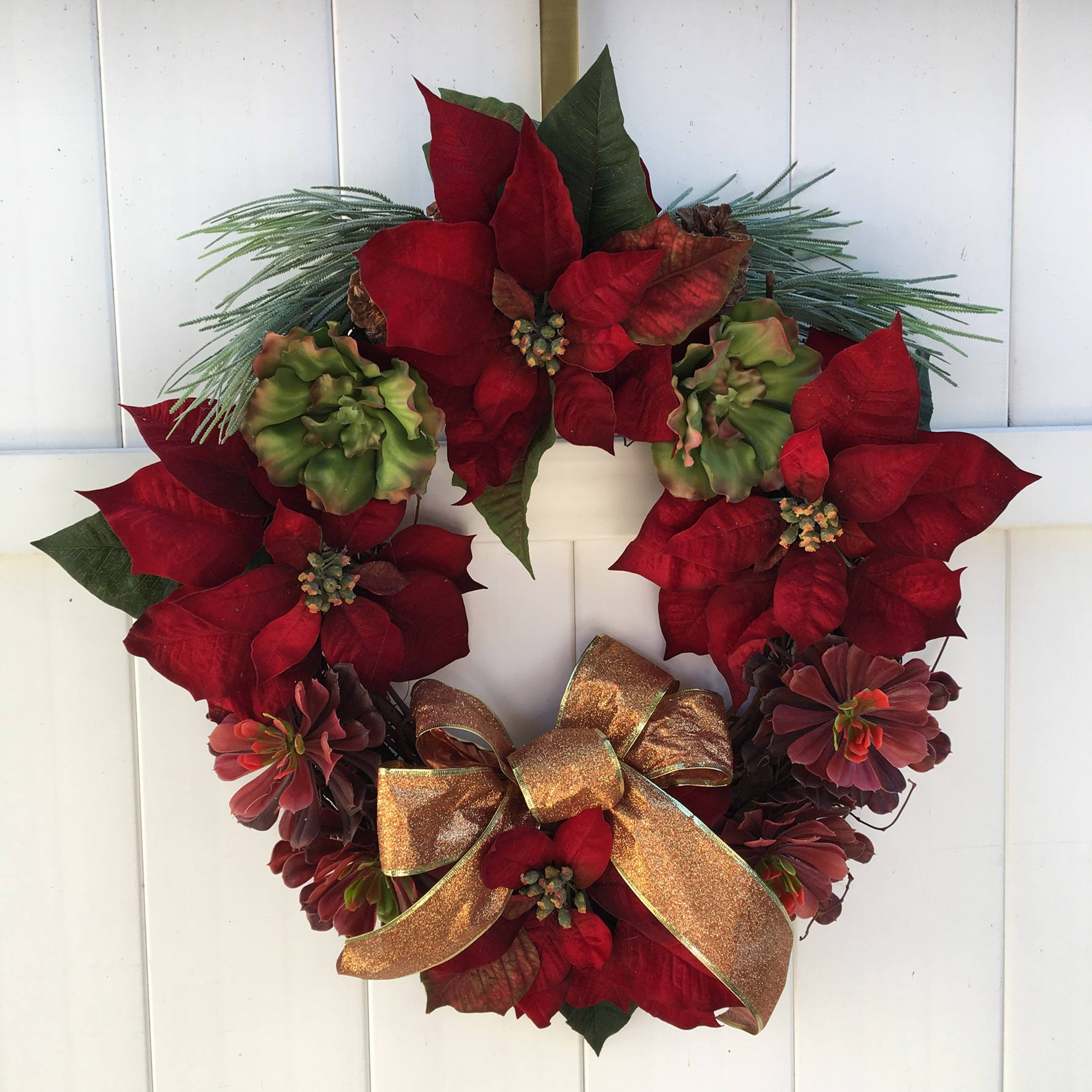 Artificial Christmas Silk Wreath Grapevine Wreath Succulent - Etsy
