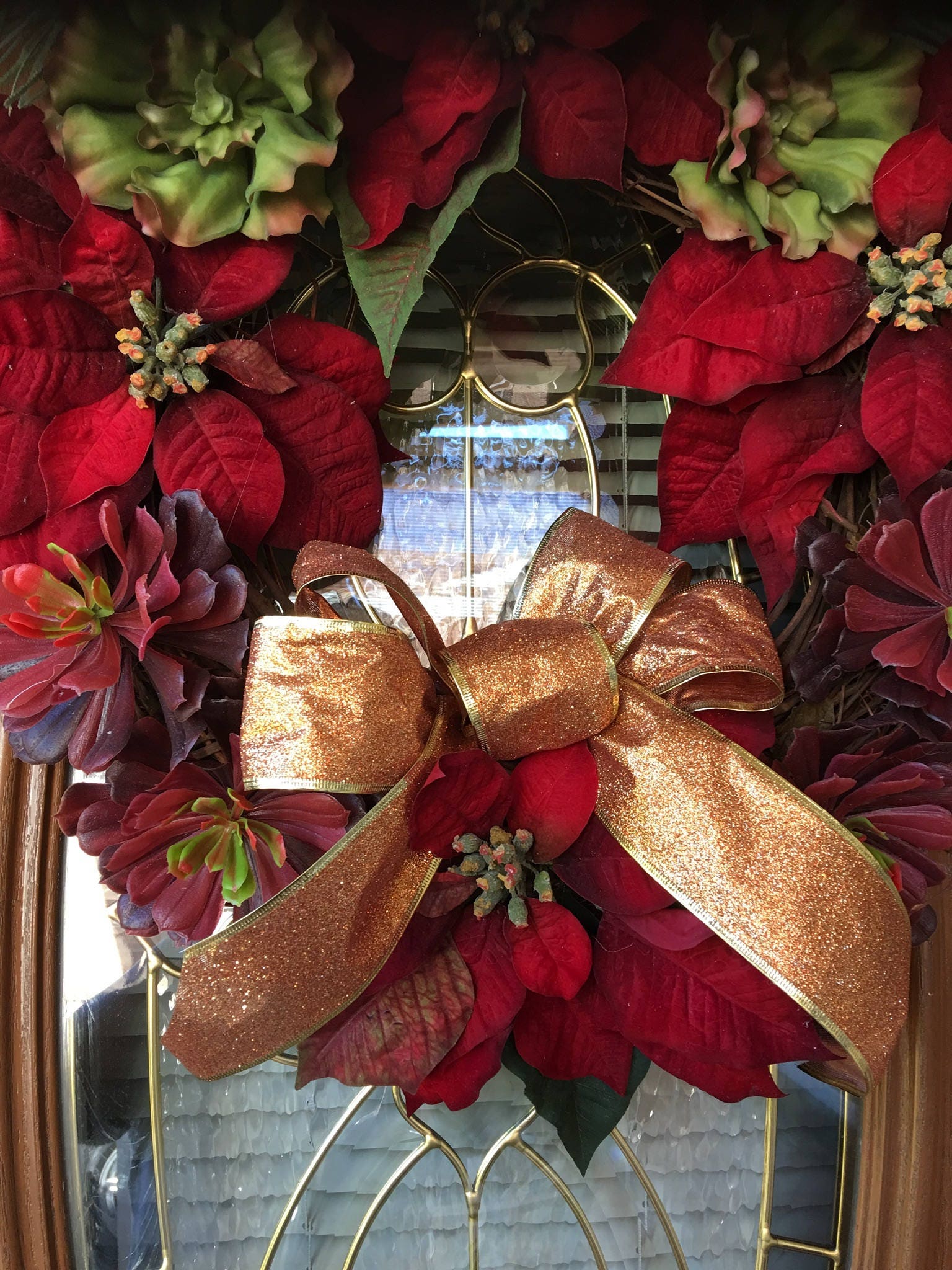 Artificial Christmas Silk Wreath Grapevine Wreath Succulent - Etsy