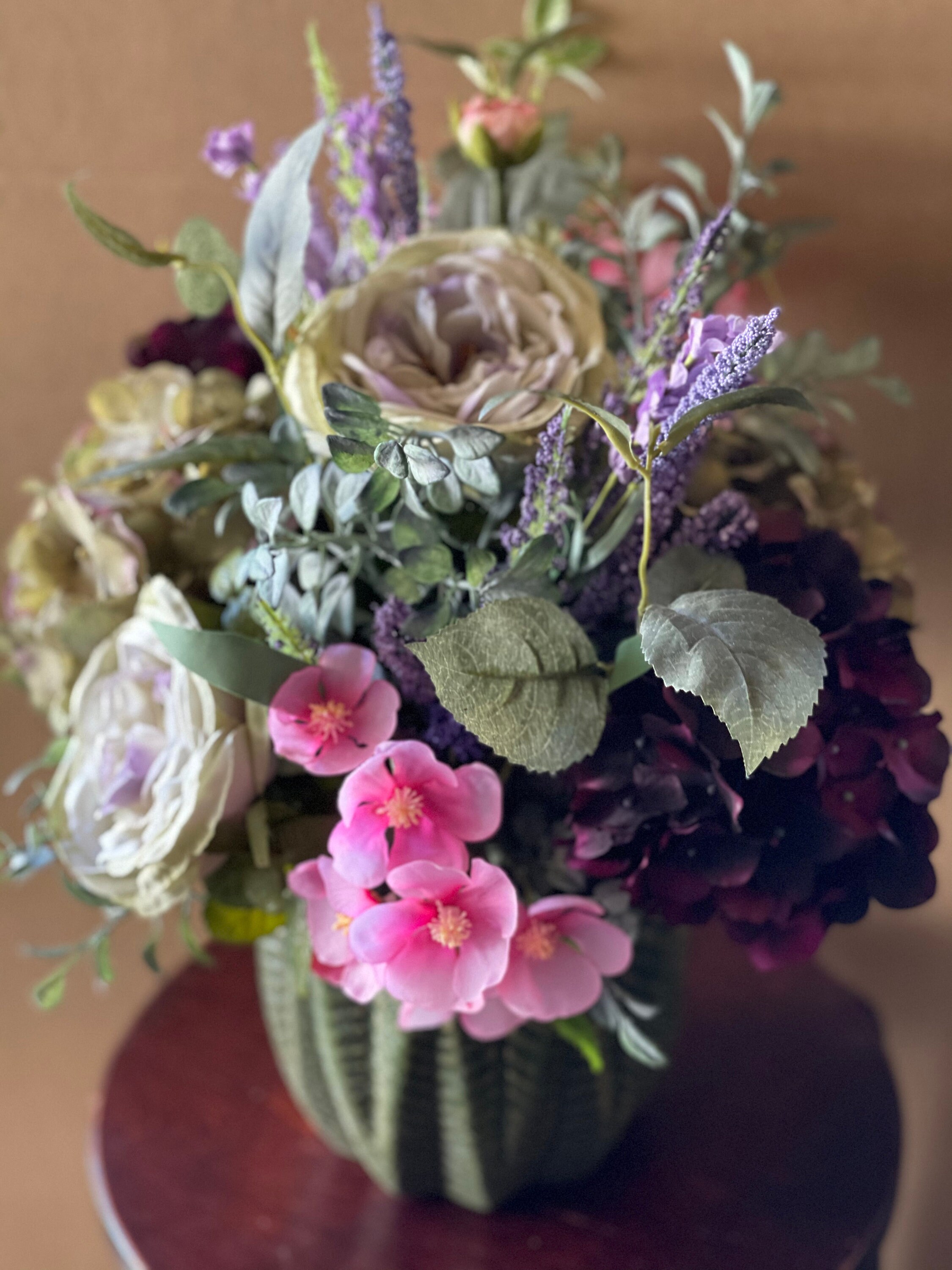 3 Moss Green Hydrangeas Pink Spring Flowers Sage Green Peonies Lavender ...