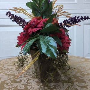 Fall Rust and Gray Proneness. Crimson Mums Purple Mums and Accent Stems ...