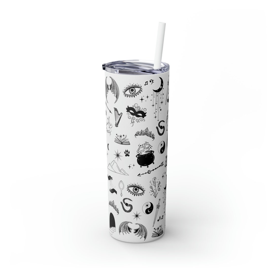 ACOTAR Pattern Design Mug Skinny Tumbler, Sarah J Maas A Court of ...