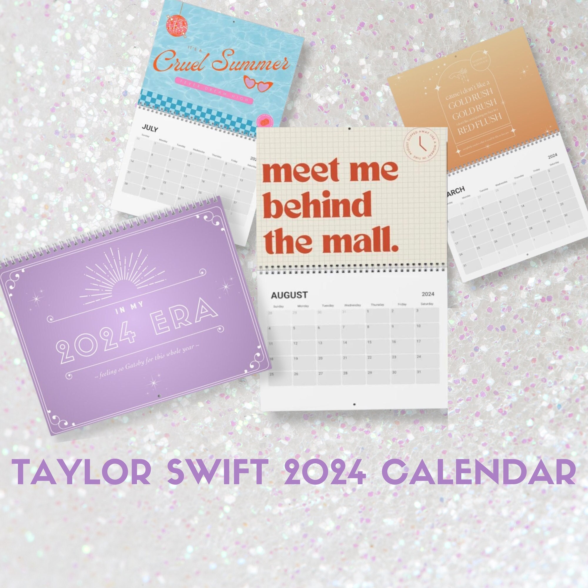 Taylor 2024 Calendar Song Lyrics Eras Tour Calendar sold by Fireplace ...