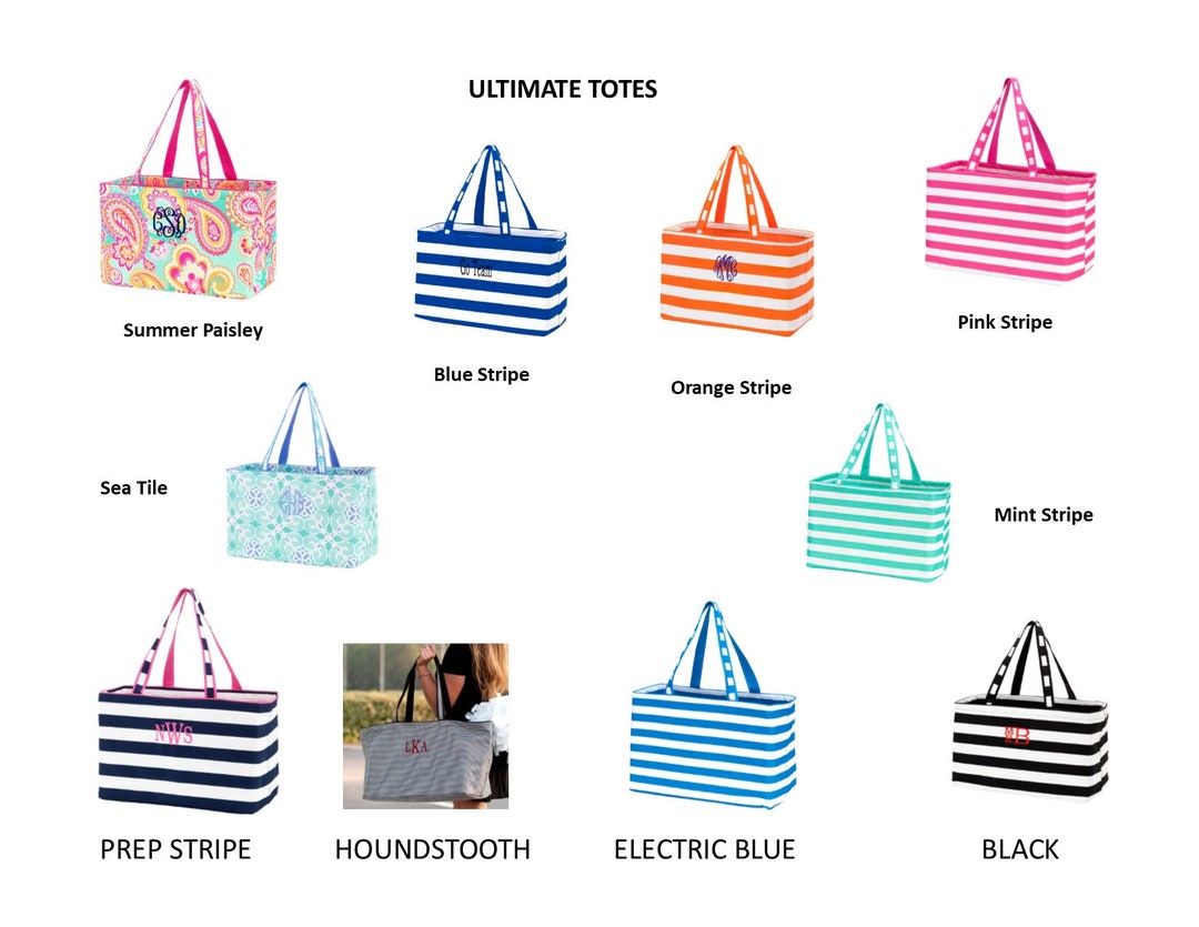 Monogrammed Totes, Tailgate Tote,game Day Totes, Travel Essentials ...