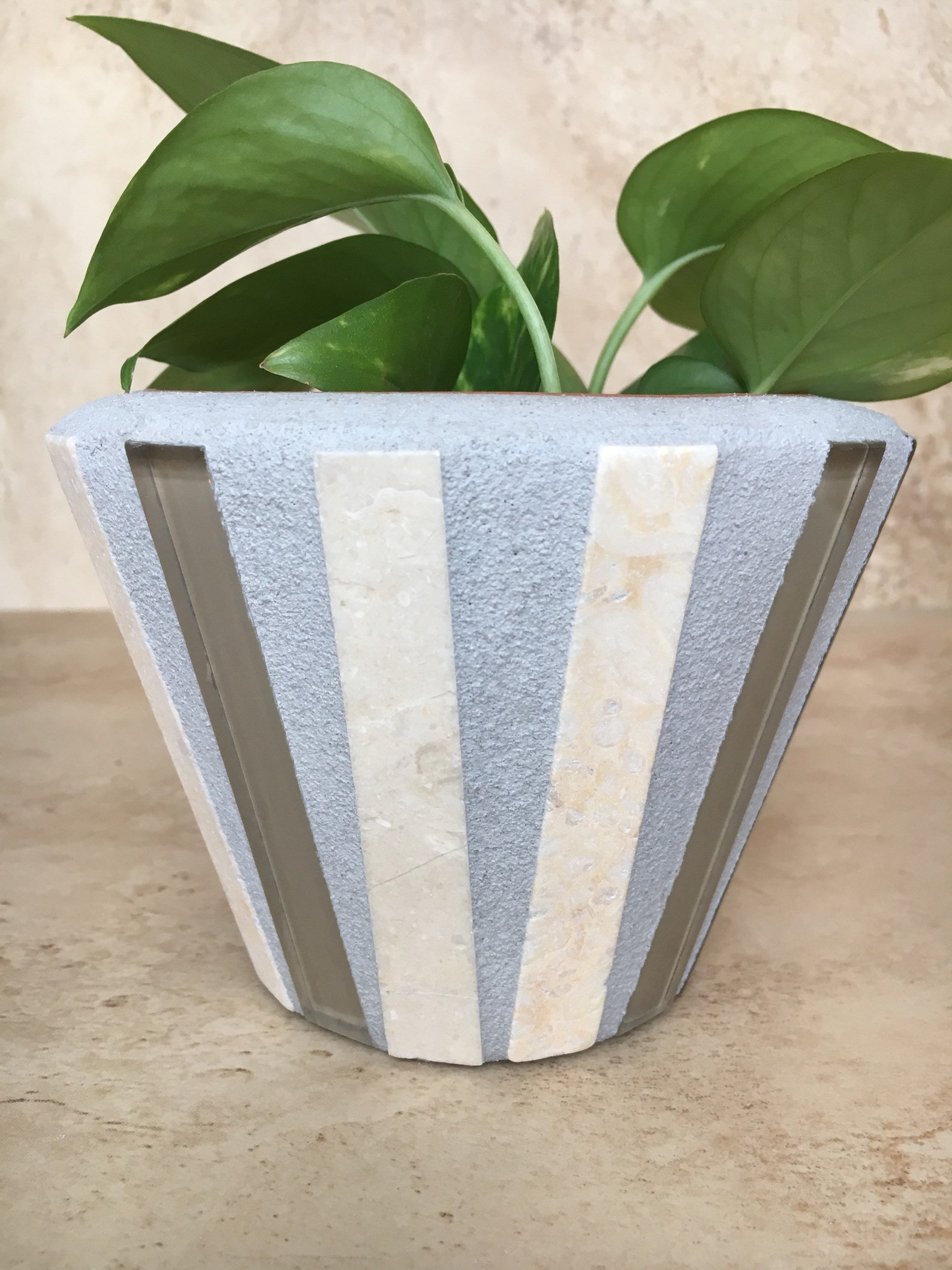 Mosaic Flower Pot, Small Rustic Indoor Planters, Succulent Pots ...