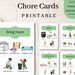 Chore Chart for Kids Printable and Editable Chore Cards Room by Room ...