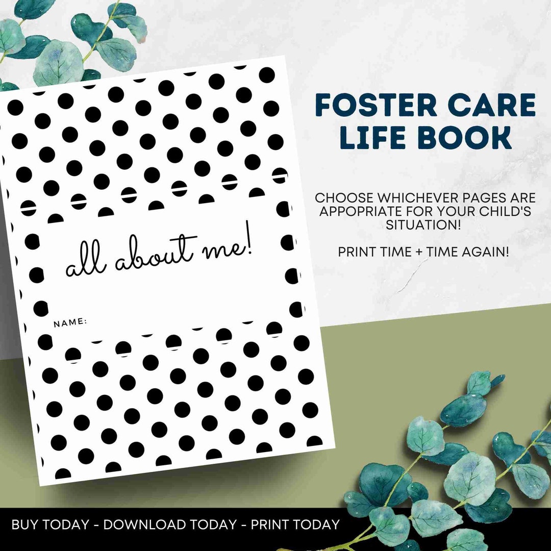 Foster Care Life Book / Foster Care Book / Floral Life Book / Adoption ...