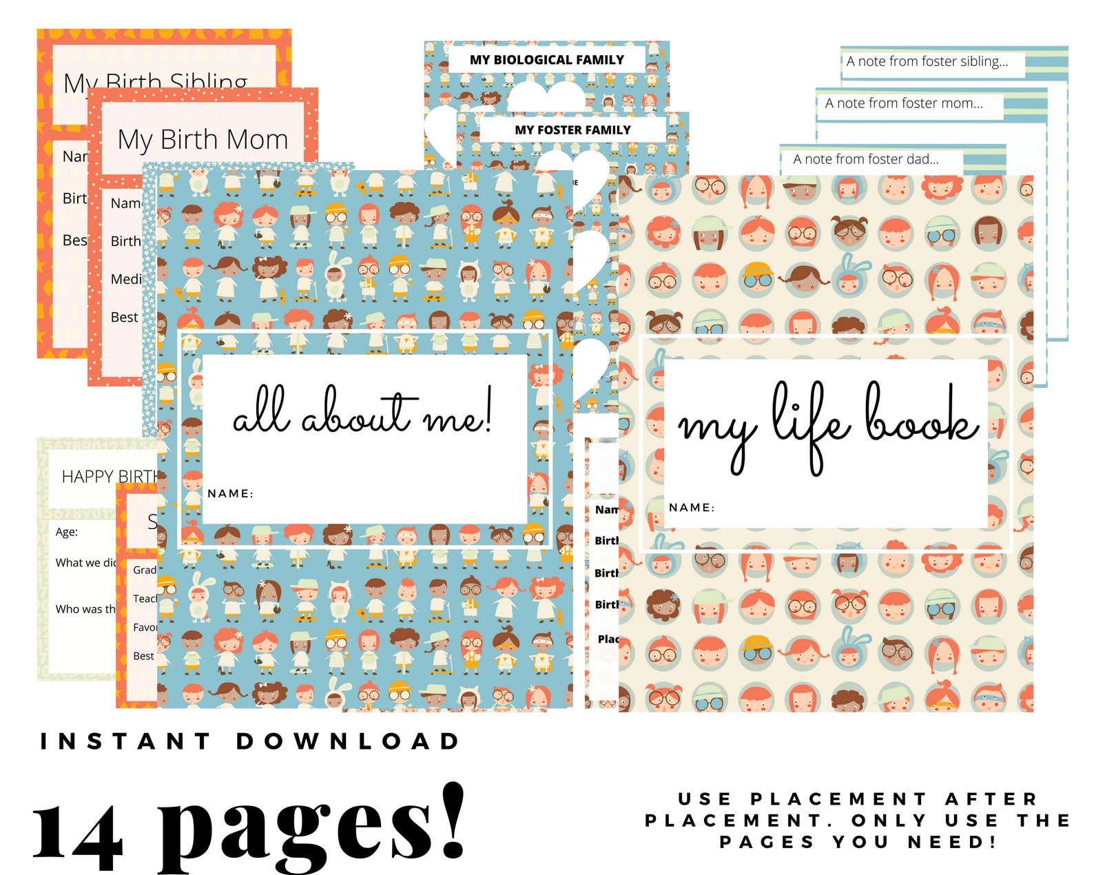 BUNDLE Foster Care Management Binder Life Book BUNDLE L Foster Care ...