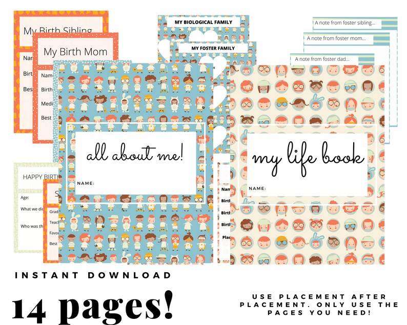 BUNDLE Foster Care Management Binder + Life Book BUNDLE! L Foster Care ...