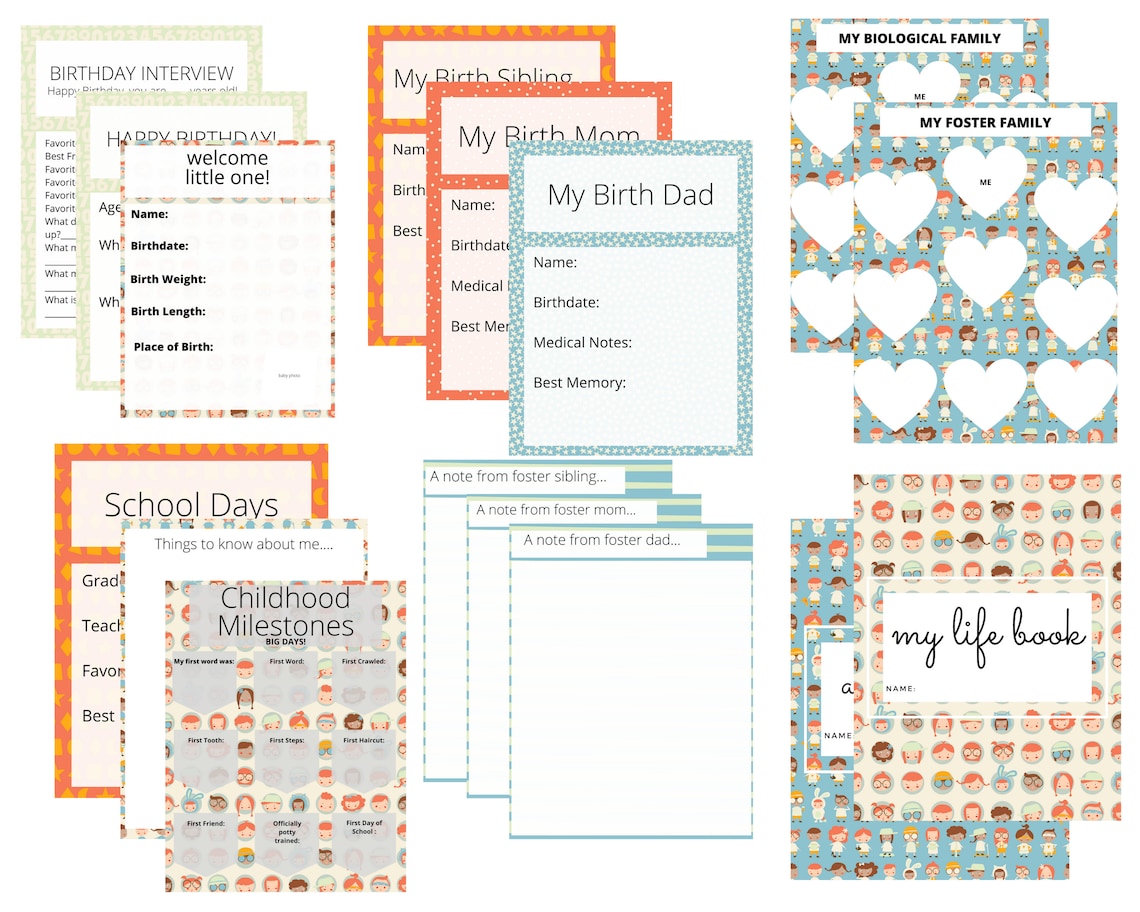 Foster Care Life Book / Foster Care Book / Gender Neutral Life Book ...