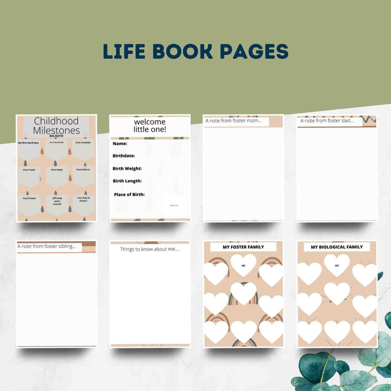 Foster Care Life Book, Printable Keepsake (digital Download) - Etsy
