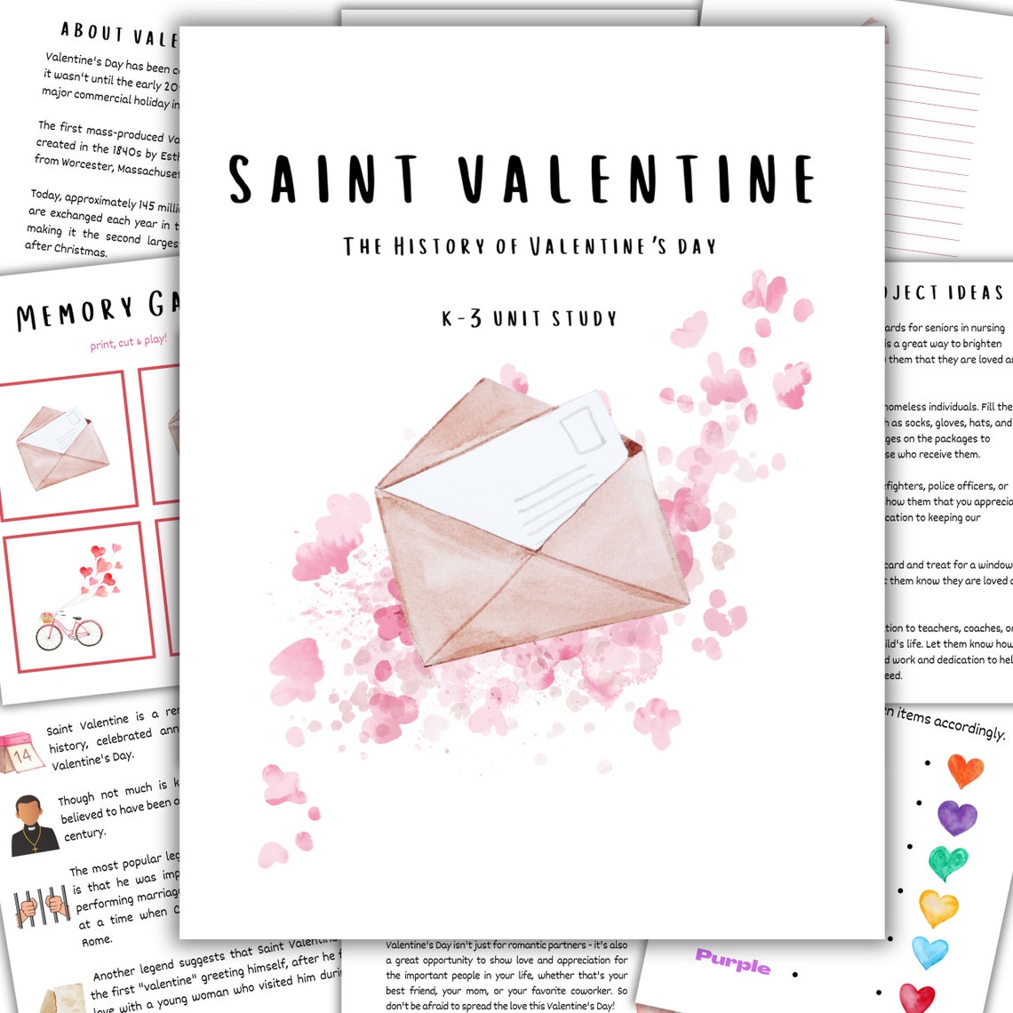 Valentine's Day and Saint Valentine Unit Study for Homeschool Designed ...