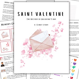 Valentine's Day Unit Study, Homeschool Printable (instant Download) - Etsy
