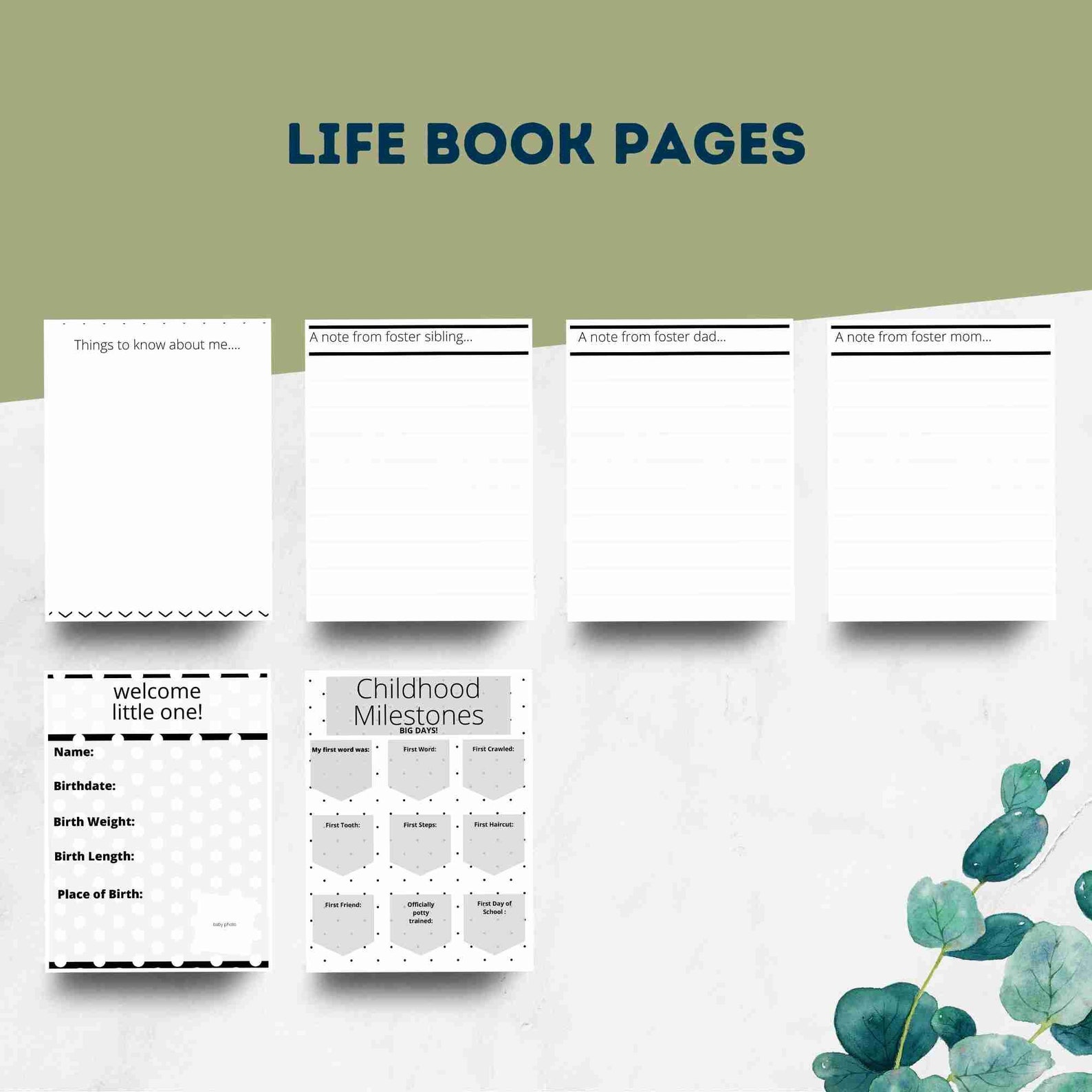 Foster Care Life Book / Foster Care Book / Gender Neutral Life Book ...