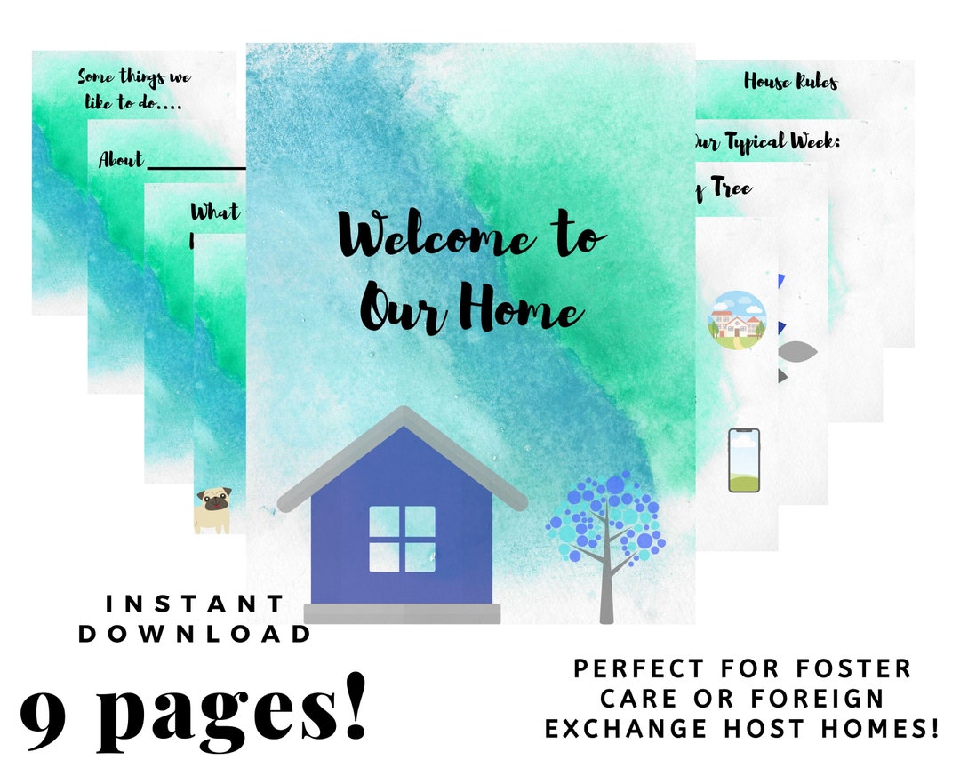 Foster Care / Foreign Exchange Student Welcome to Our Home Binder ...