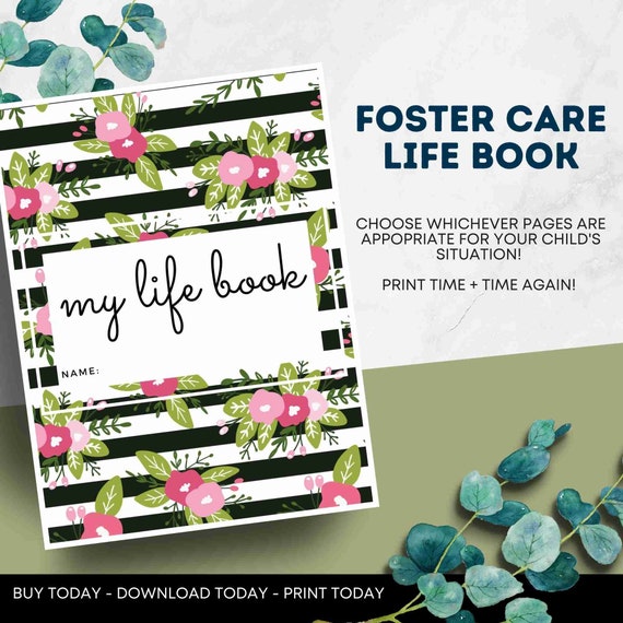 Foster Care Life Book / Foster Care Book / Floral Life Book / - Etsy