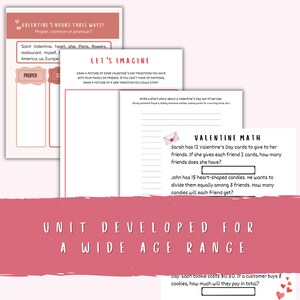 Valentine's Day and Saint Valentine Unit Study for Homeschool Designed ...