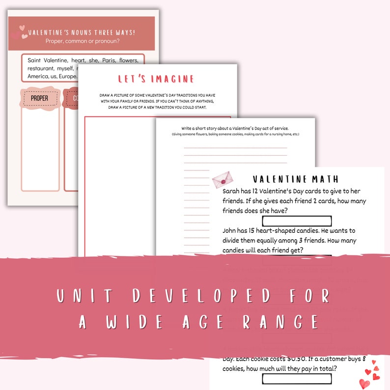 Valentine's Day Unit Study, Homeschool Printable (instant Download) - Etsy