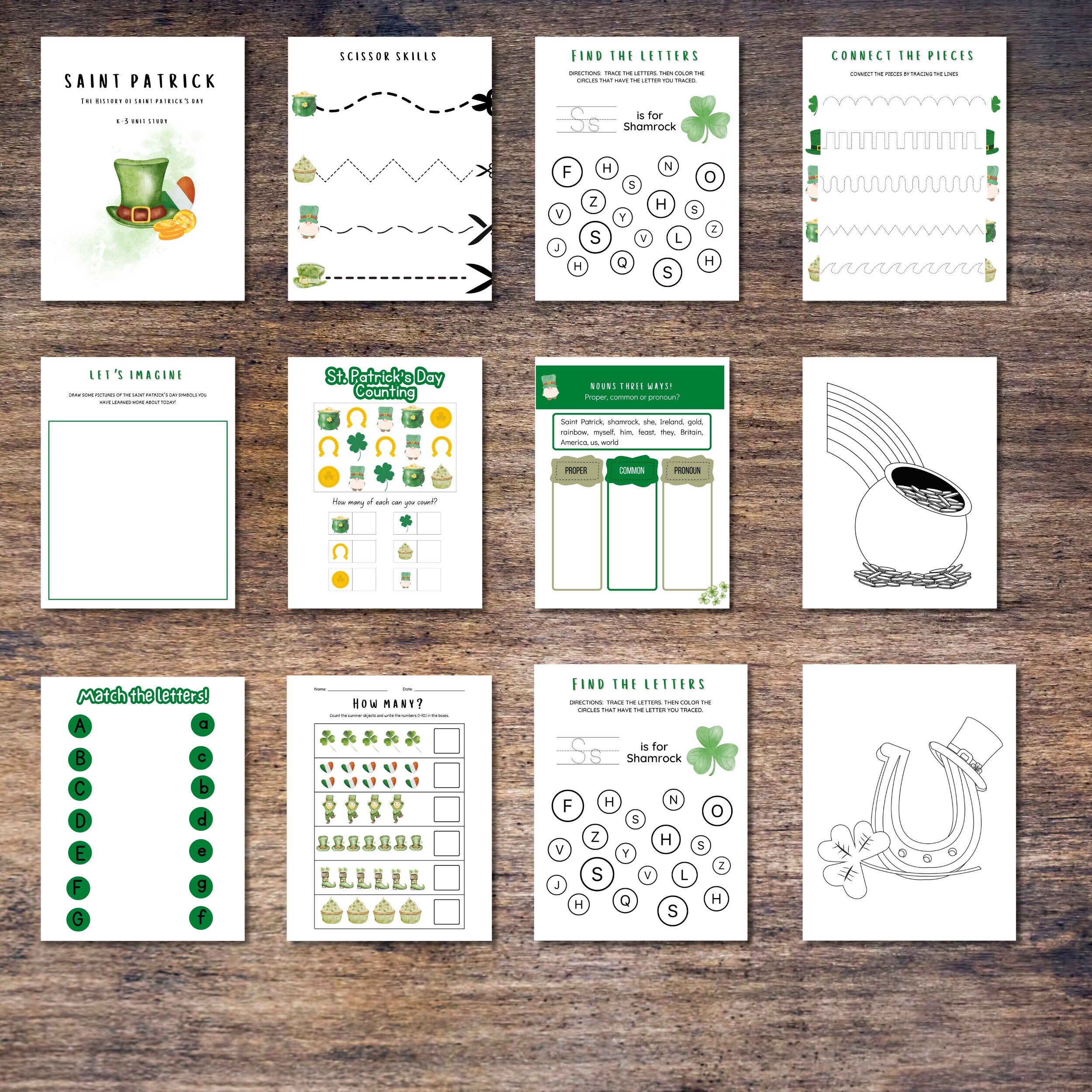 St Patrick's Day and Saint Patrick Unit Study for Homeschool Designed for Ages K, 1st, 2nd, and ...