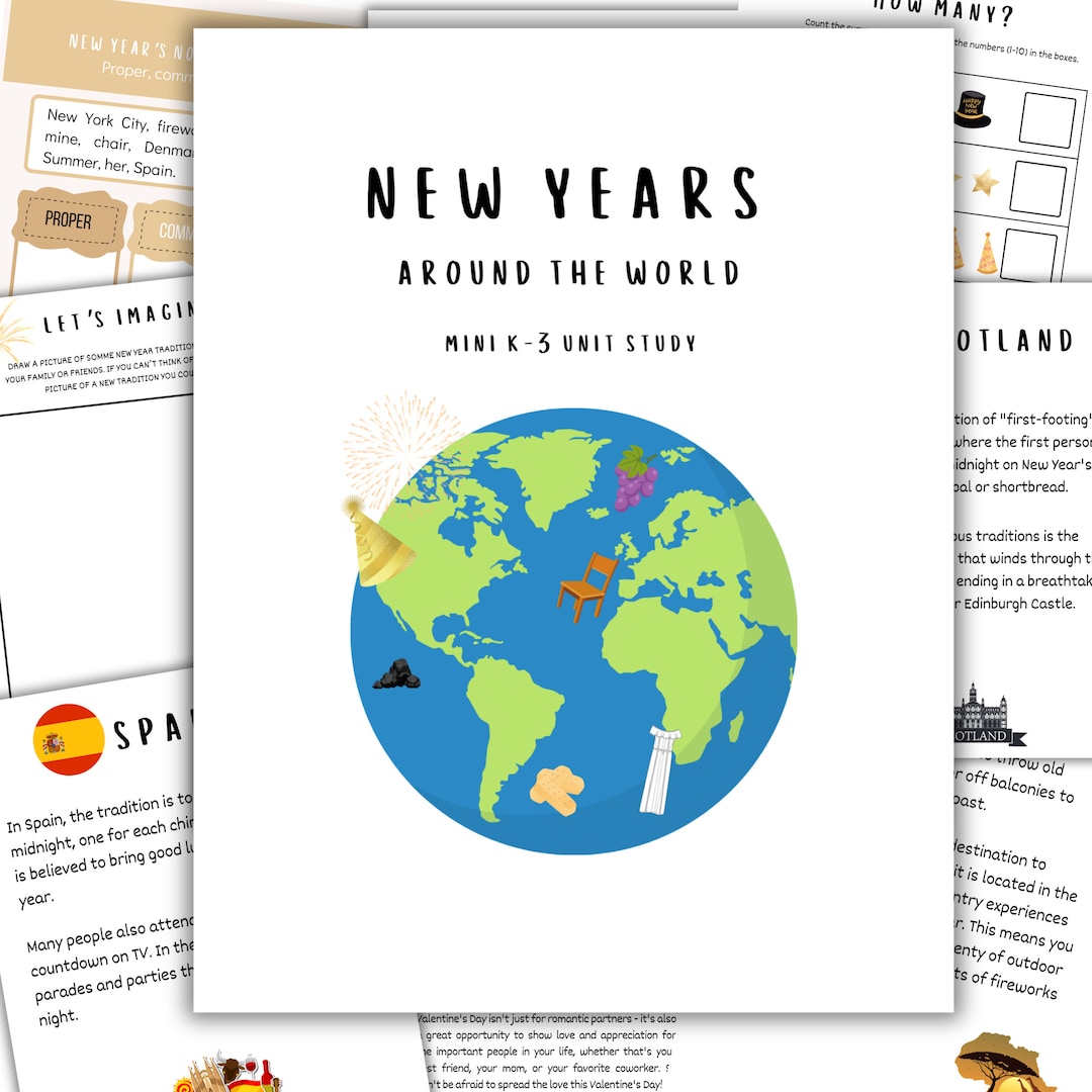 New Years Around the World Unit Study Developed for Homeschool Students ...