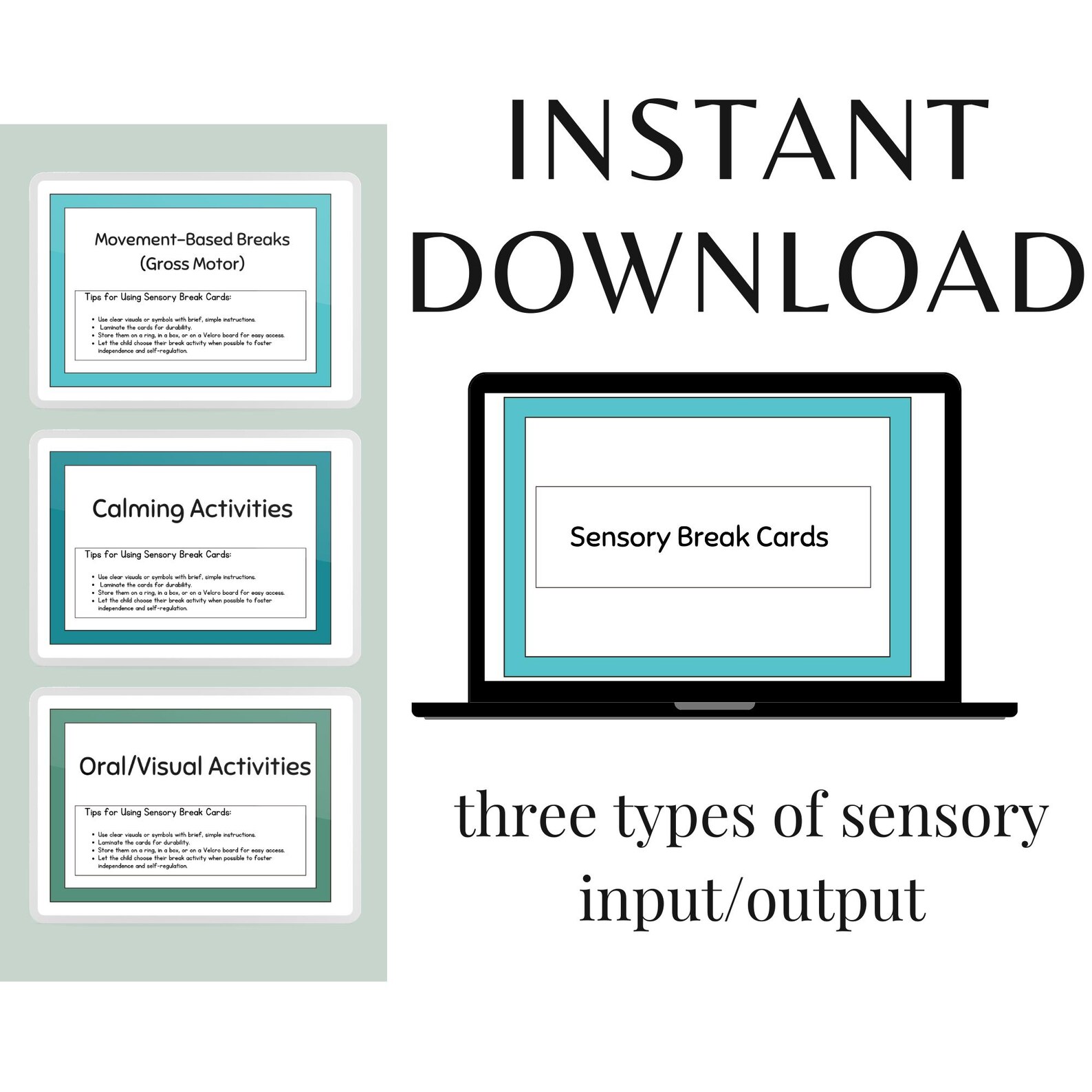 Sensory Break Cards, Calming Activities for ADHD, Autism - Etsy