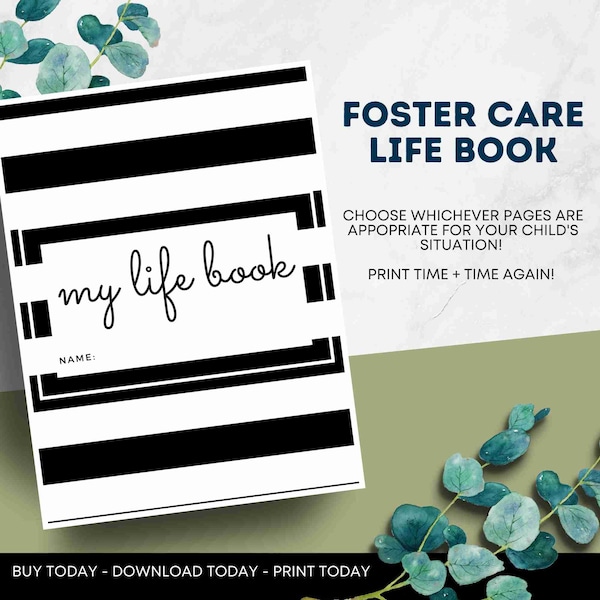 Foster Lifebook Template - Etsy